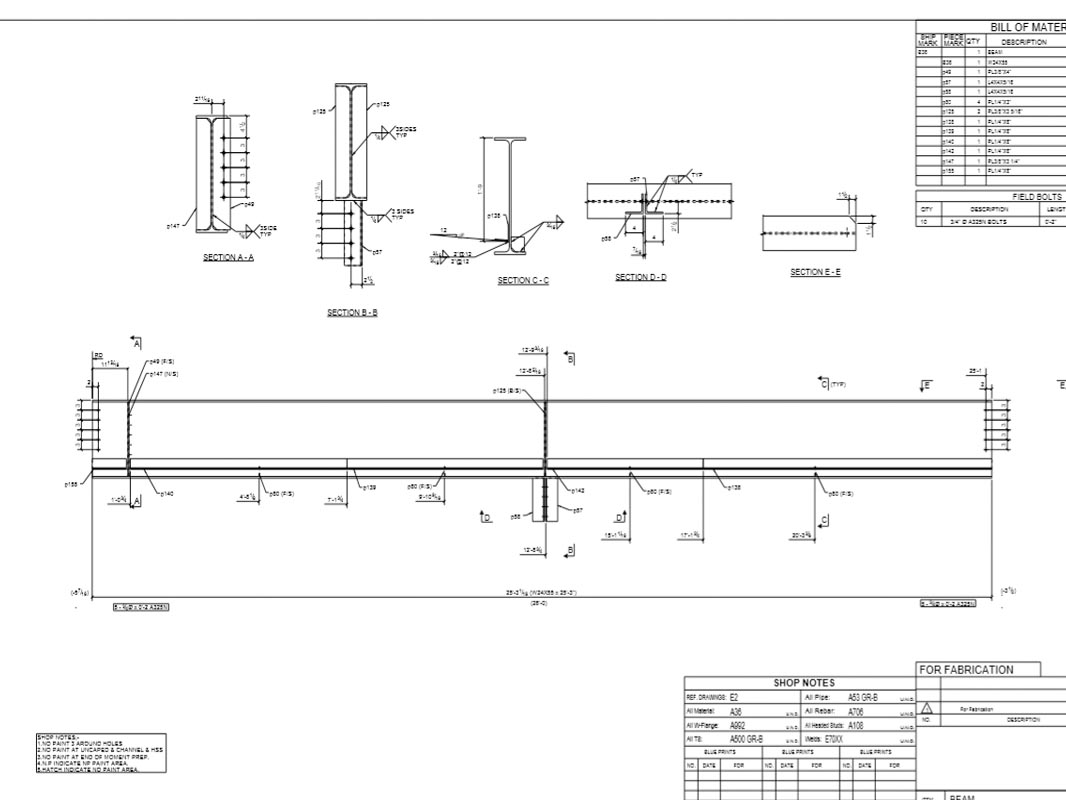 Beam | Welcome to Steel Detailing Firm - (SDF)