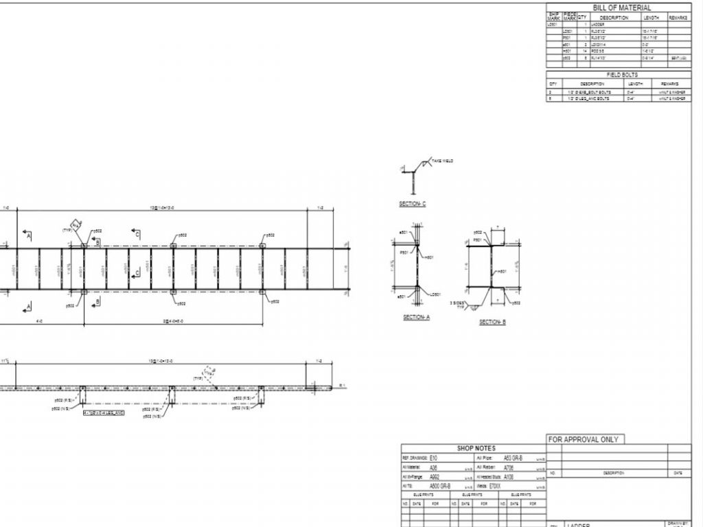 Trash Enclosure Gate & Ladder | Welcome to Steel Detailing Firm - (SDF)